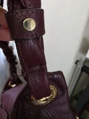 Aimee Kestenberg | Bags | Plum Leather Shoulder Bag With Braided Strap ...
